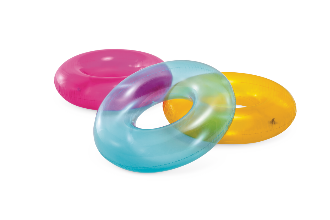 Intex 59260 Надувной круг 76см "Прозрачный" до 40кг, от 8 лет, 3 цвета ...